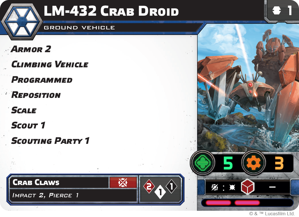 Scene to Stats: LM-432 Crab Droids - atomicmassgames