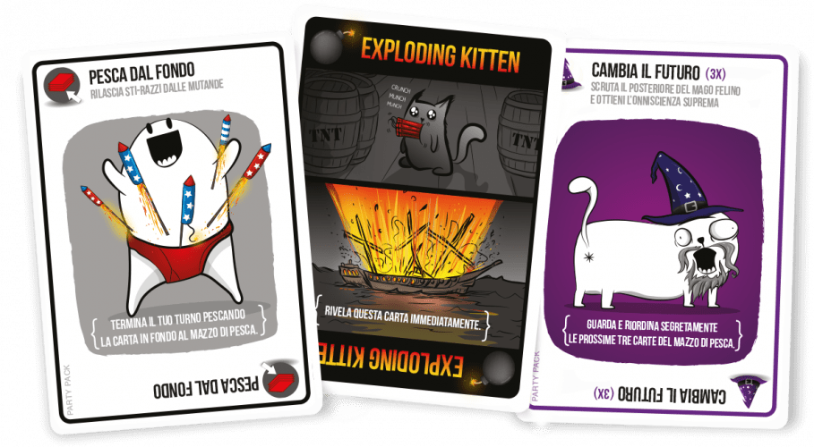 Exploding Kittens Party Pack Board Game - Asmodee Italia