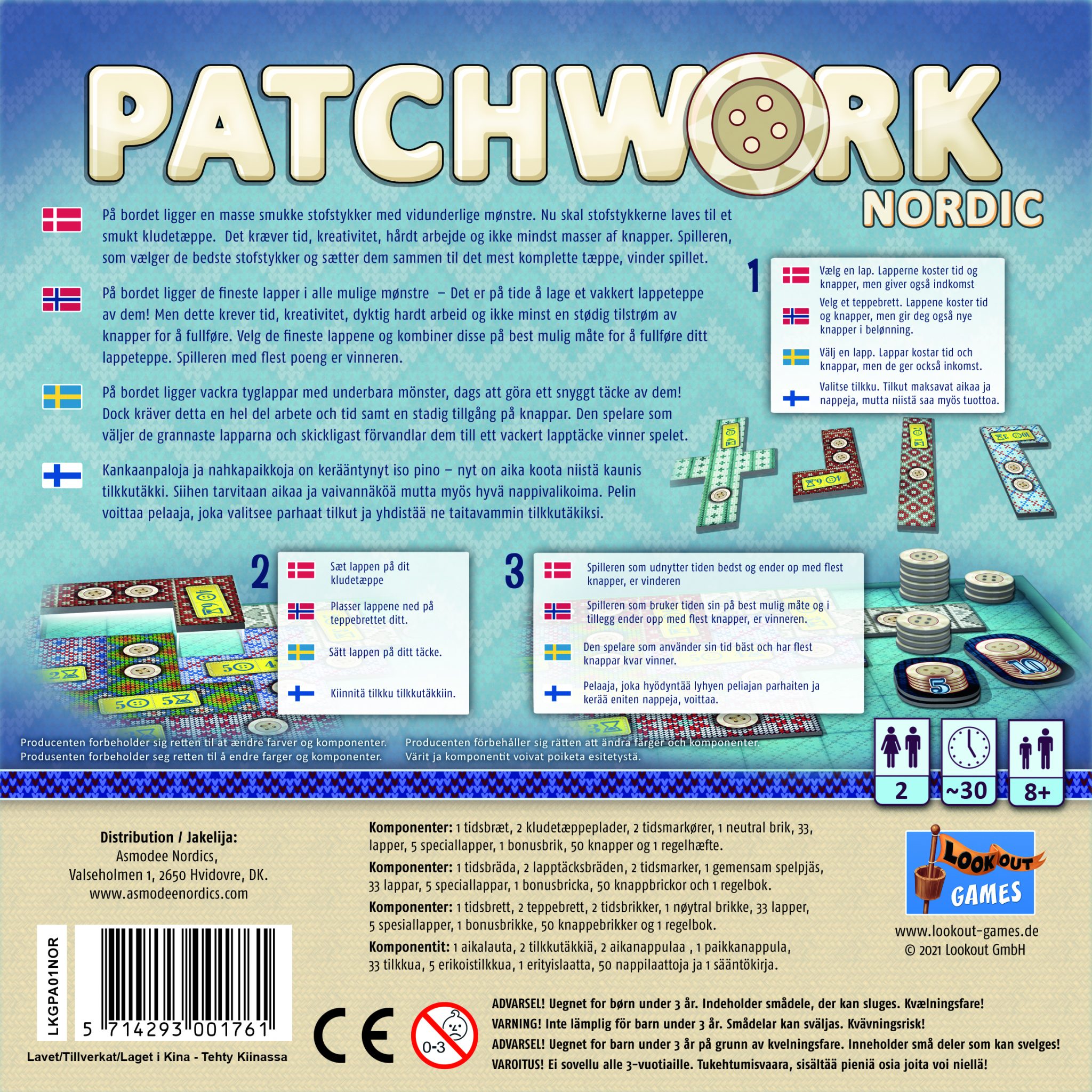 Patchwork Board Game - Asmodee Nordics