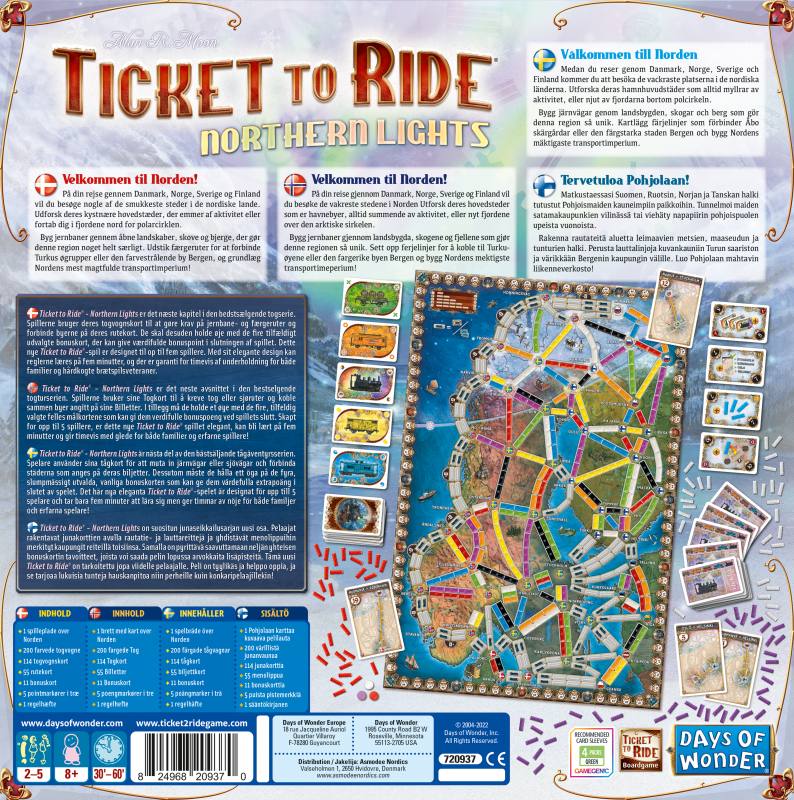 Ticket to Ride Northern Lights Board Game - Asmodee Nordics