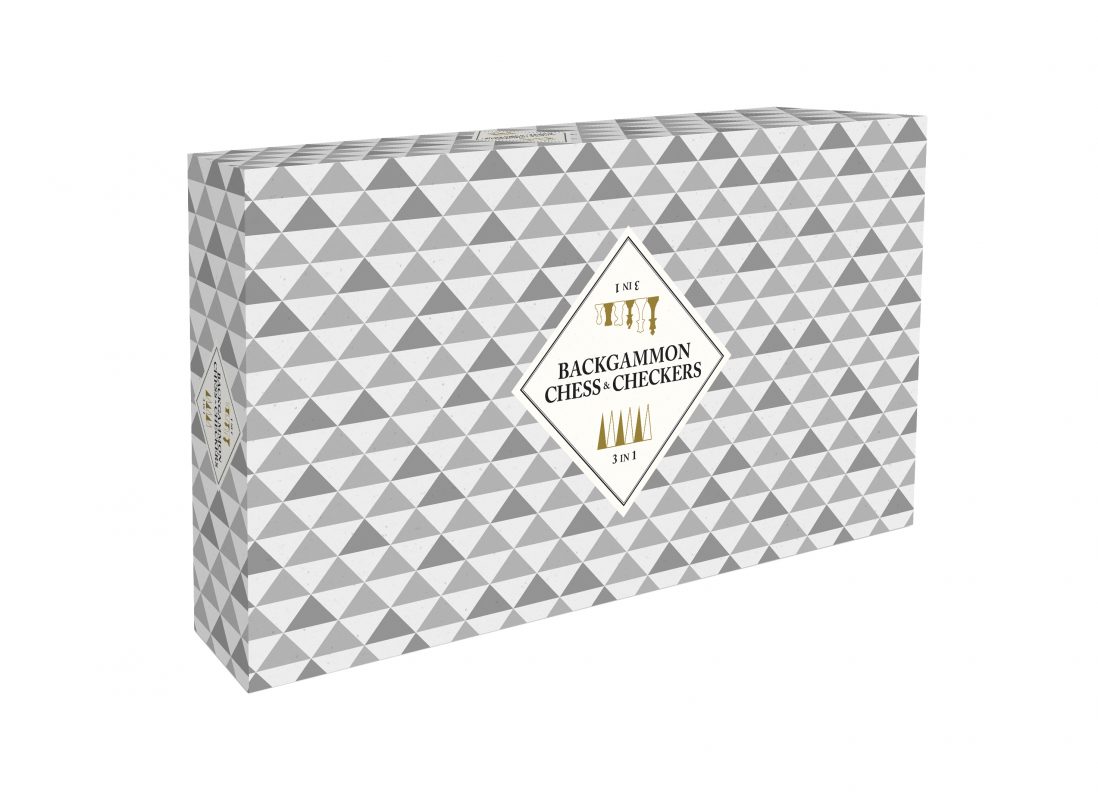 Chess/Backgammon/Checkers 3-in-1 Set Board Game - Asmodee Nordics