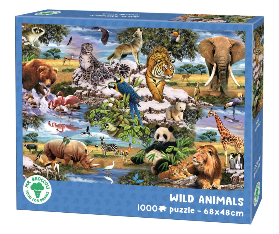 Mr. Broccoli Puzzle 1000 pcs Wild Animals Board Game - Asmodee Nordics