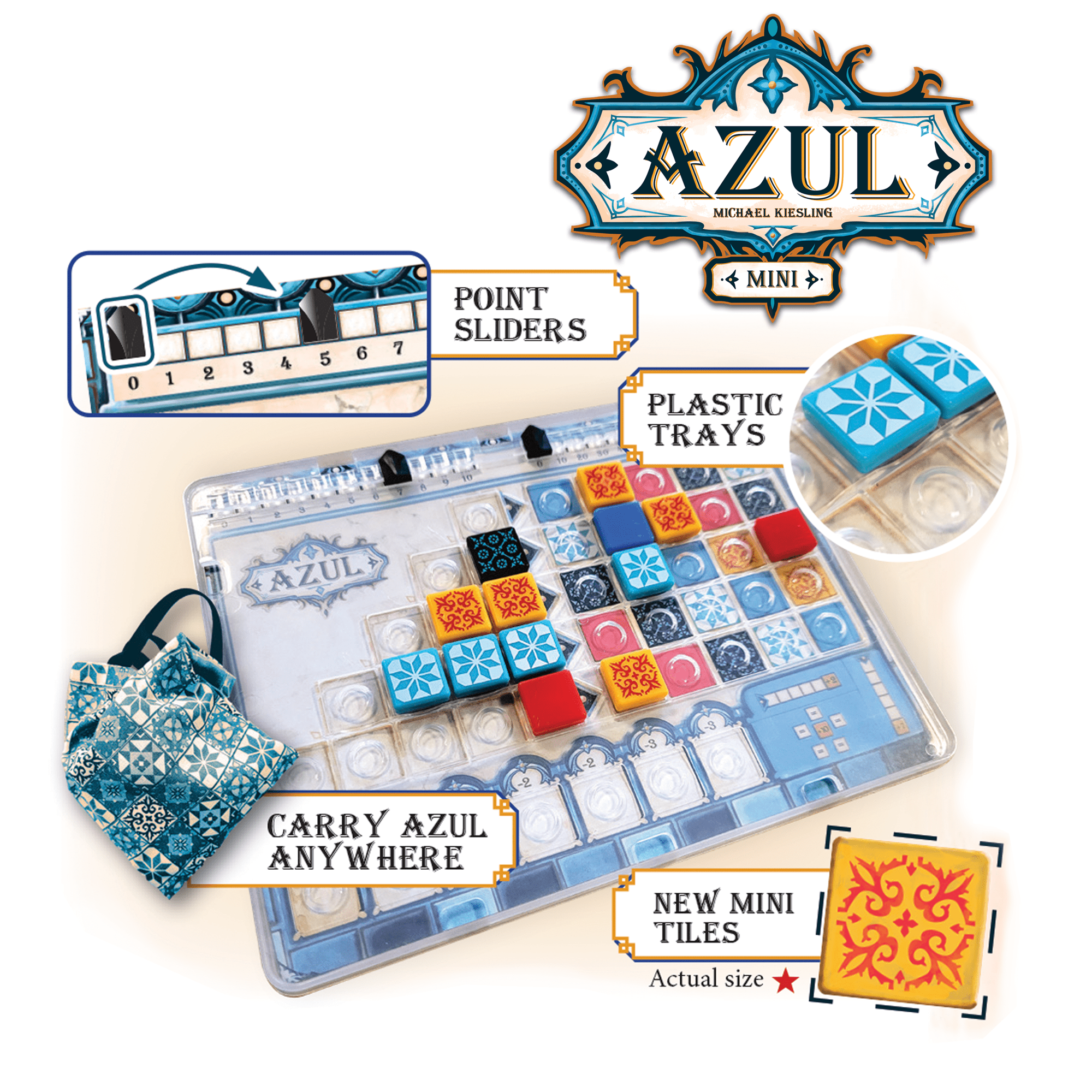 Azul Mini Board Game - Asmodee Nordics
